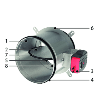 Round fire damper CRE60 - Rf-Technologies United Kingdom