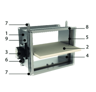 Rectangular fire damper CU-LT - Rf-Technologies United Kingdom